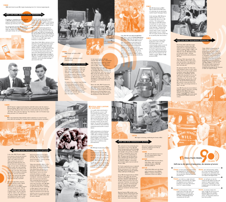 WILL-90th Brochure | PDF | Broadcasting | News Broadcasting
