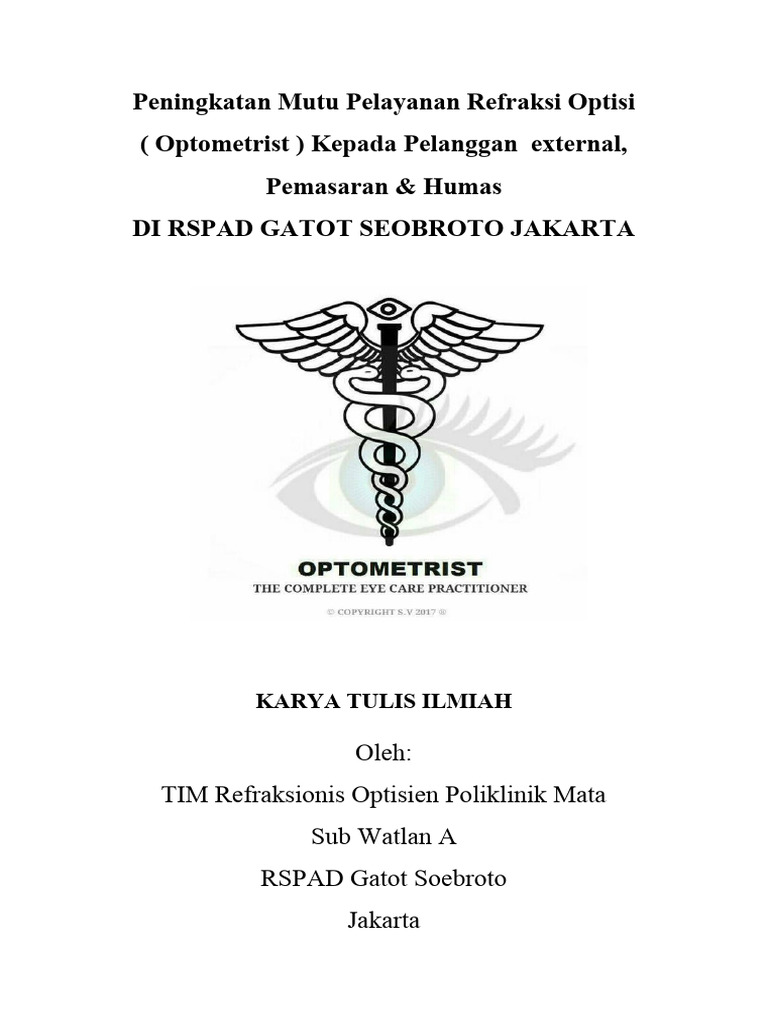 Mutu Pelayanan Refraksi Optisi RSPAD | PDF