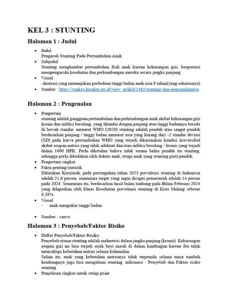KEL 3 Pengembangan Media Stunting Layout | PDF | Kesehatan Holistik ...