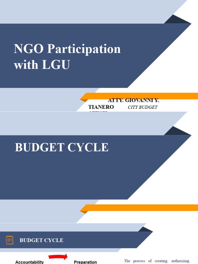 Local-Copy-LGU-101-Part-1-NGO-Participation-with-LGU-by-Atty.-Tianero (Autosaved) | PDF | Budget ...