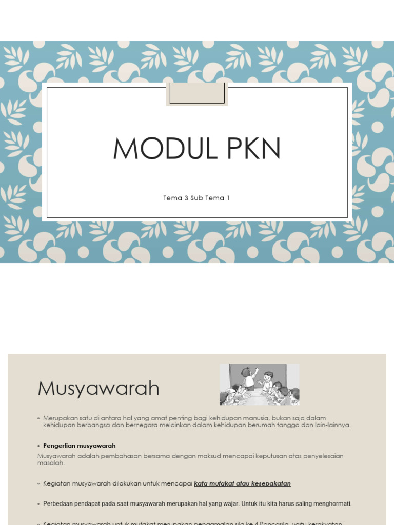 Modul PKN Tema 3 Subtema1 | PDF