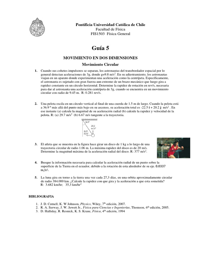 Guia 5 Movimiento en 2D-Mov Circular | PDF | Ciencia y matemáticas