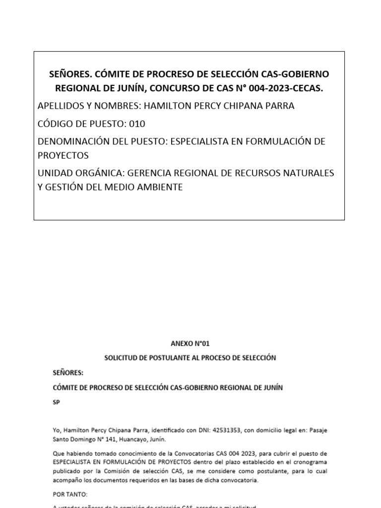 Documentos Cas 010 GRJ Naturales Pro. | PDF | Documento de identidad | Economias