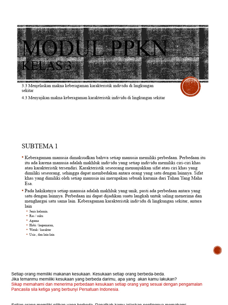 Modul PPKN | PDF | Pengembangan Diri