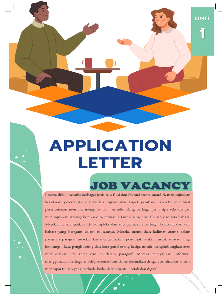 Materi Tugas 1 Application Letter Pdf