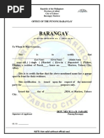 Barangay Indigency | PDF