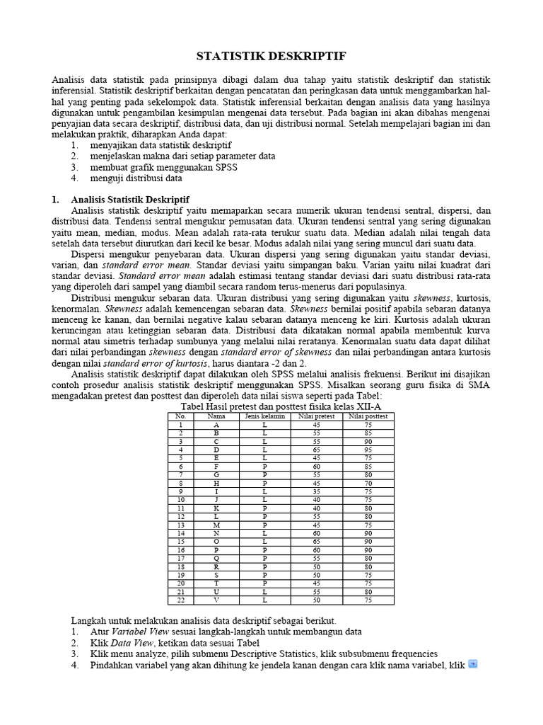 Statistik Deskriptif | PDF