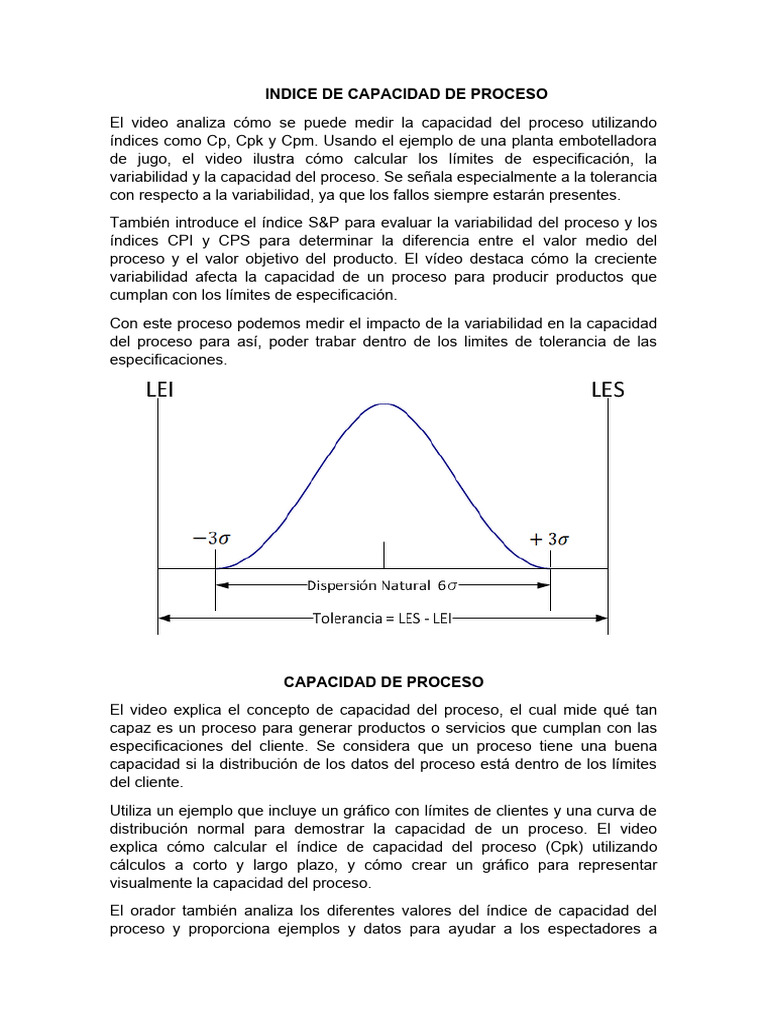 Indices de capacidad del proceso | PDF | Procesos de negocio | Business