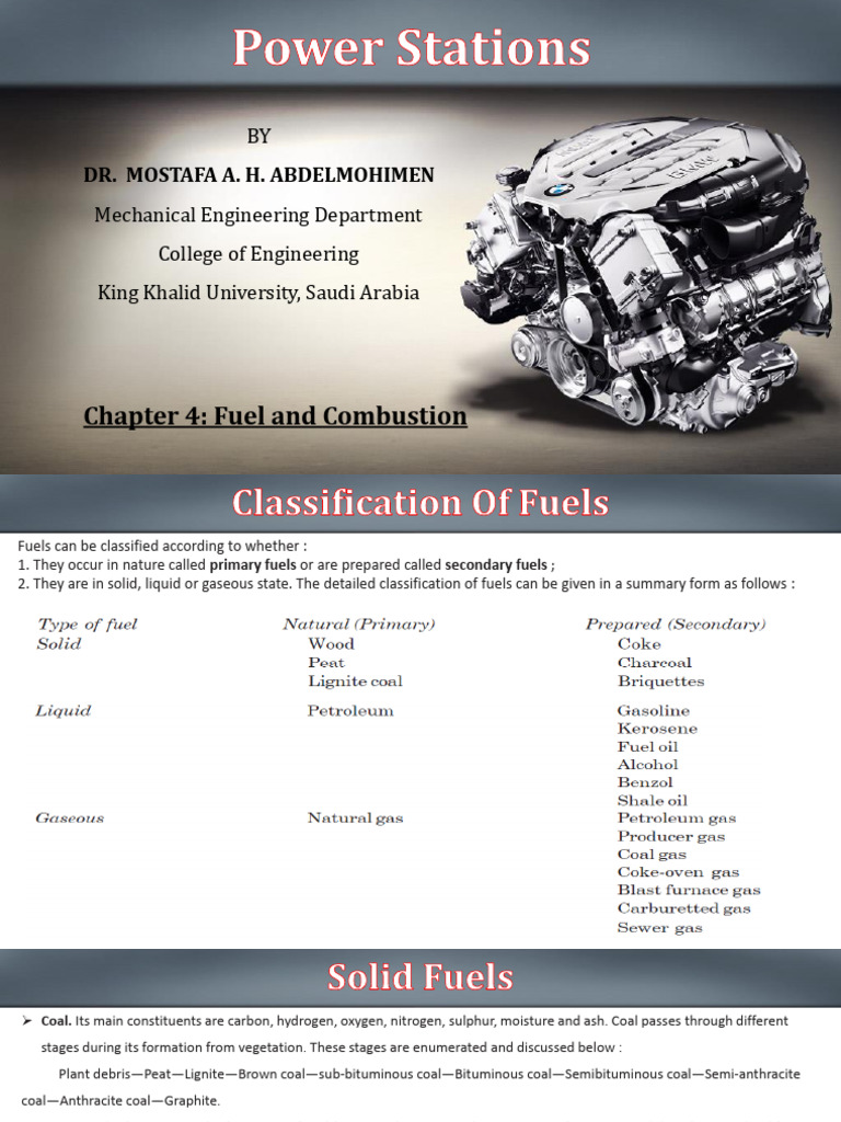 Ch4 Fuel and Combustion | PDF | Coal | Natural Gas