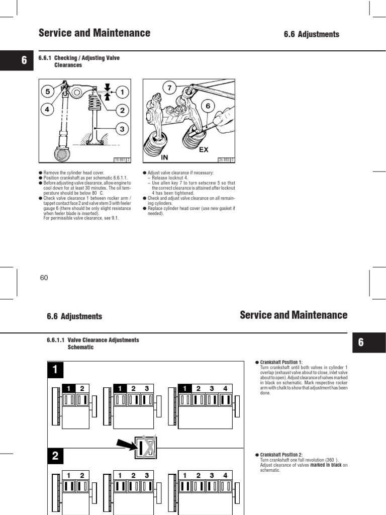 Deutz Engine Valve Adjustment Guide | PDF | Diesel Engine | Engineering