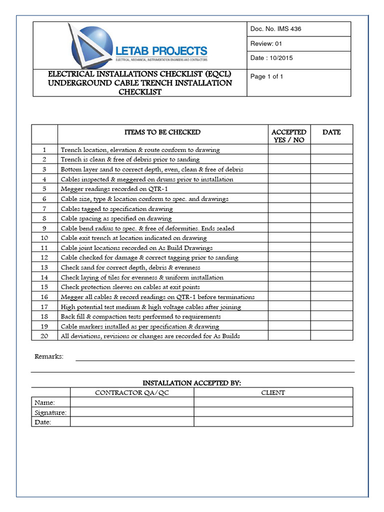 Cable Installation Guide | PDF