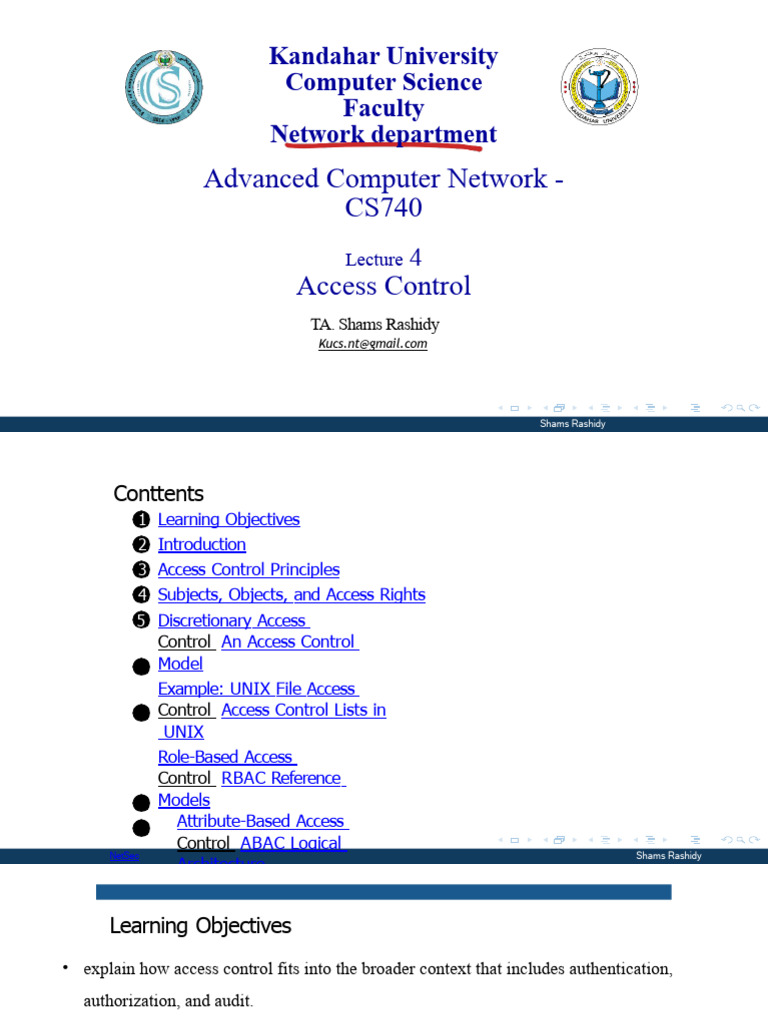 04 -Access Control | PDF | Computer Access Control | Security Technology
