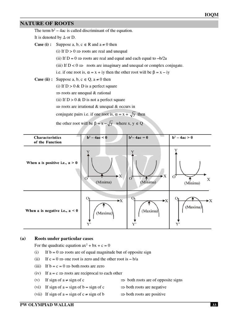 Algebra - Module (Only PDF) - IOQM TRAINING CAMP 2024 | PDF | Quadratic ...