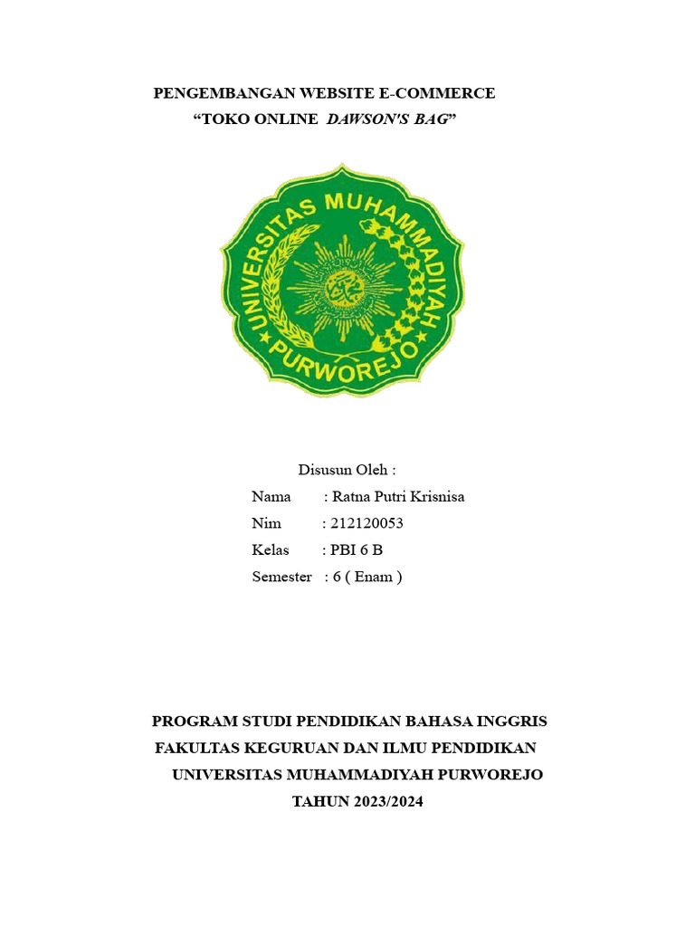 Ratna Putri Krisnisa - PBI 6 B - UAS - E-Commerce | PDF