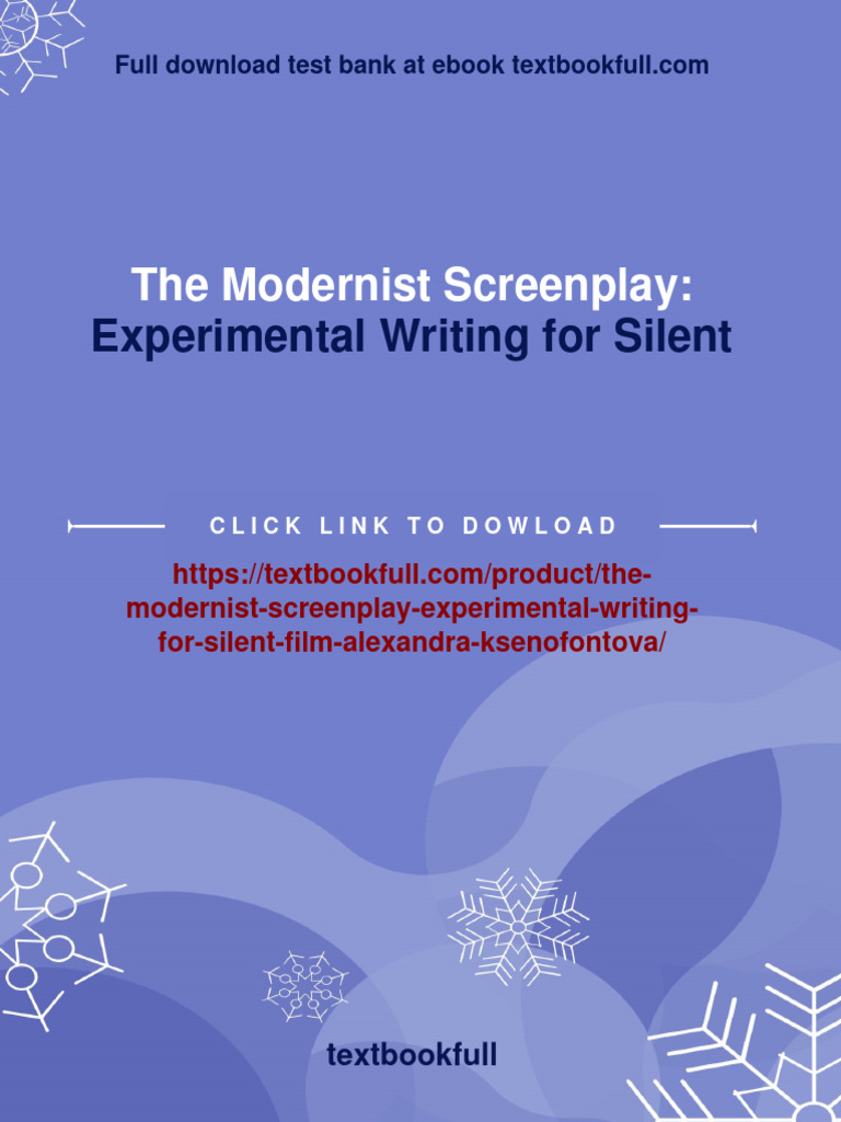 Full The Modernist Screenplay: Experimental Writing For Silent Film ...