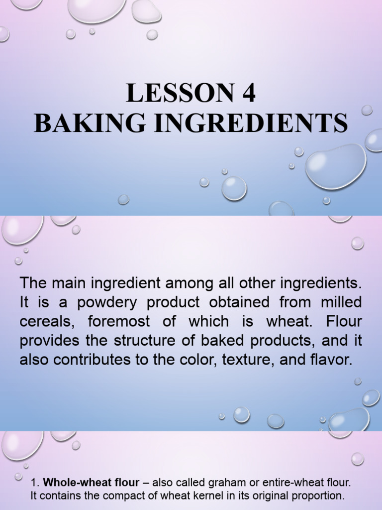 Lesson 4 | PDF | Flour | Breads