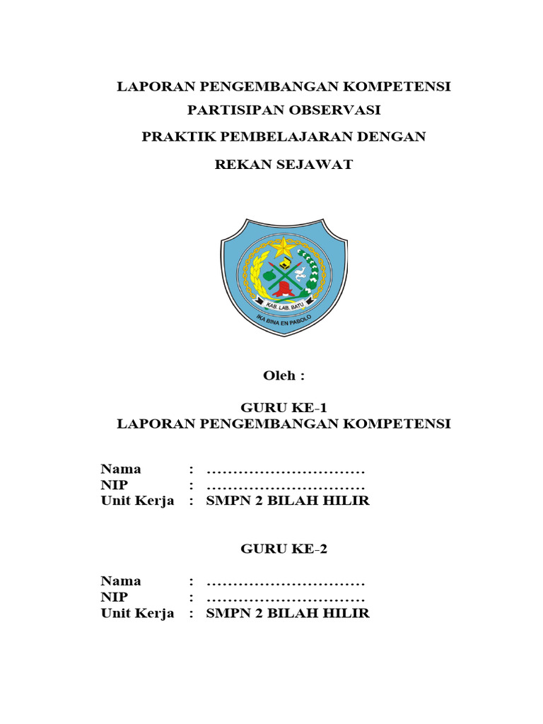 CTH Laporan Observasi Praktik Pembelajaran Dengan Rekan Sejawat | PDF