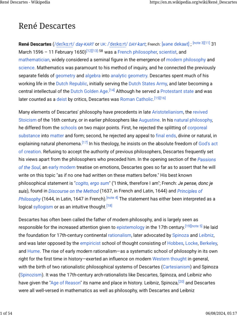 Temp 340018247203896801 | PDF | René Descartes | Rationalism