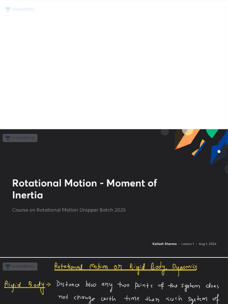 Rotational Motion Moment of Inertia With Anno | PDF