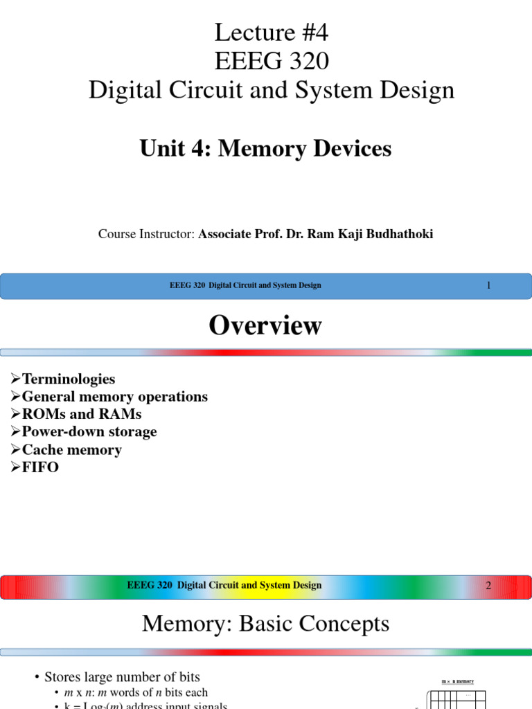 Unit - 4 - Memory Devices | PDF | Random Access Memory | Cpu Cache