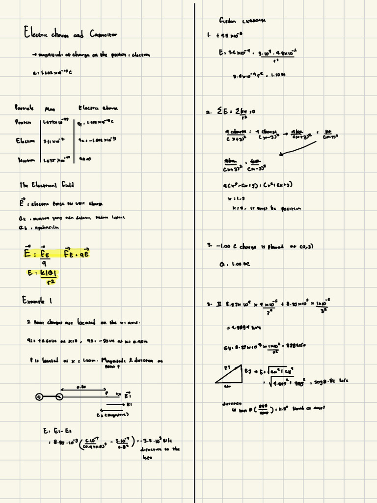 Electric Charge and Capacitor Basics | PDF | Subatomic Particles ...
