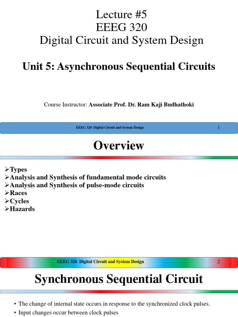 Unit 5 Asynchronous Sequential Circuits | PDF | Logic Gate | Electronics