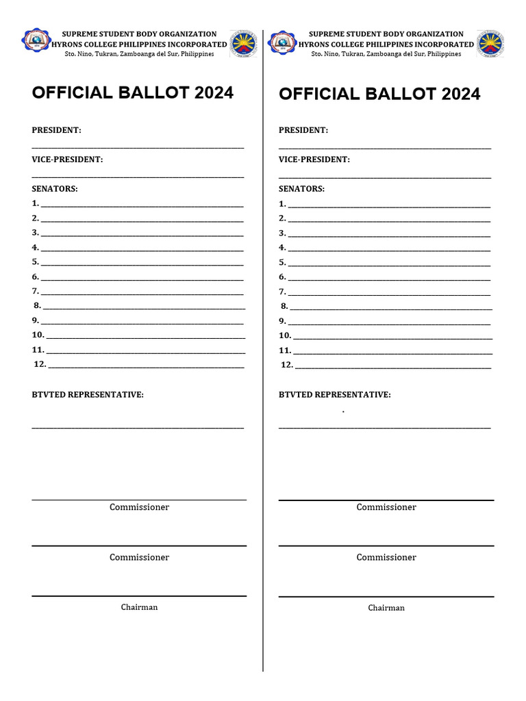 Official Ballot | PDF | Elections