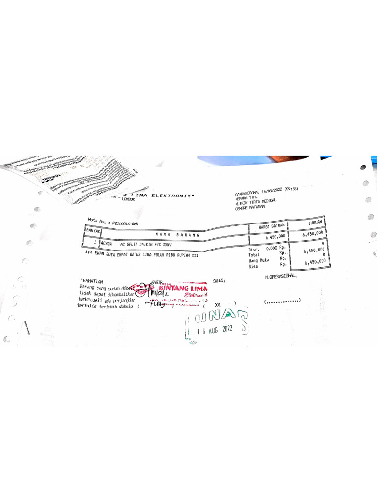 Nota AC dan Swab Chamber | PDF