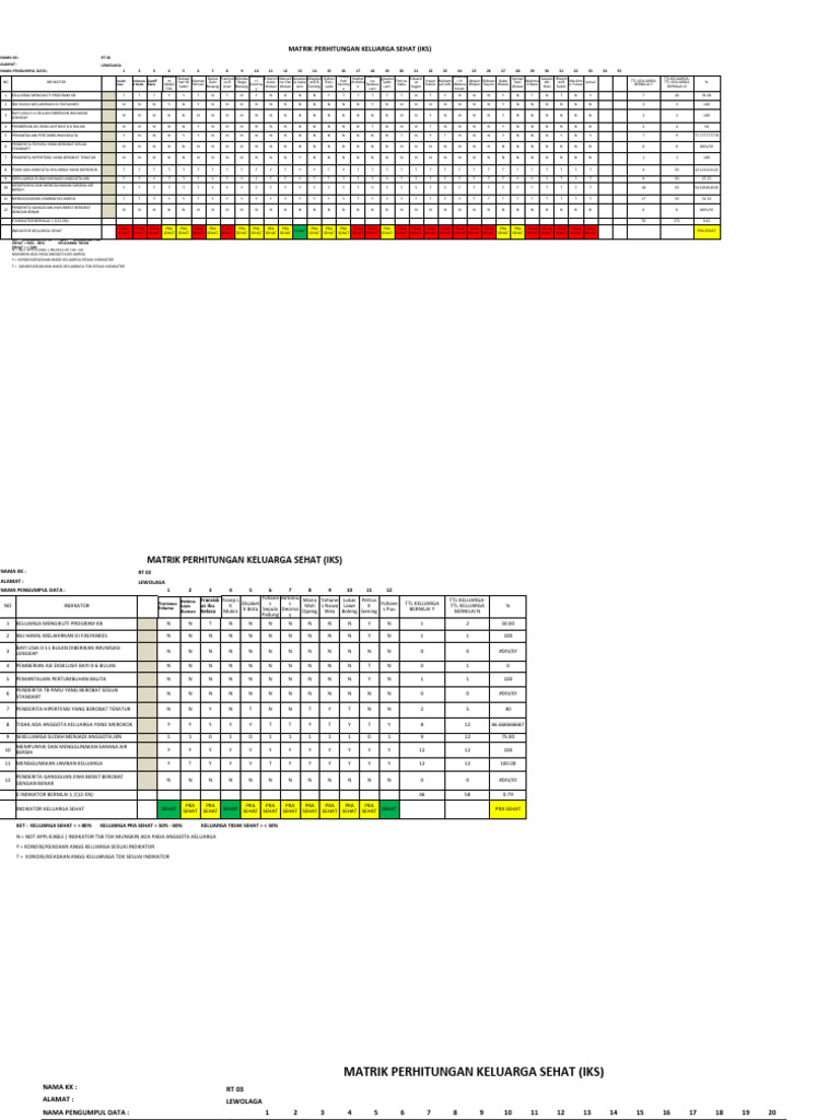 Rekapan Iks Desa Lewolaga | PDF