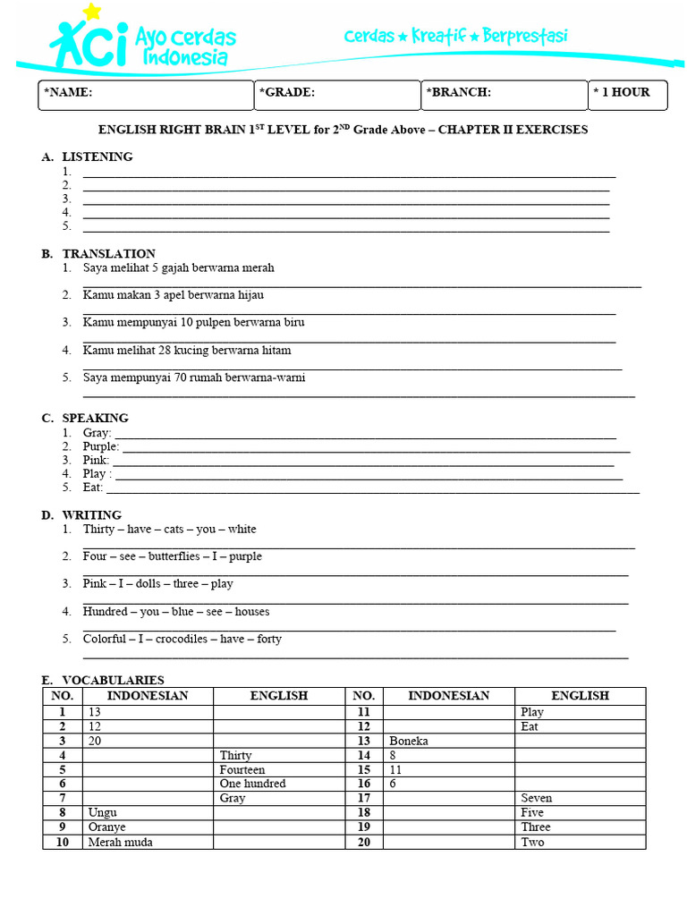Chapter 2 Exercises - 1ST Level | PDF