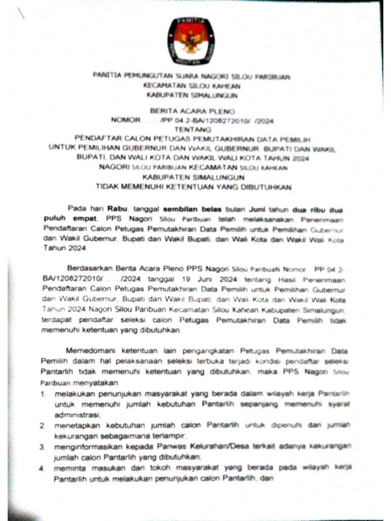 Pendaftar Calon PPDP | PDF