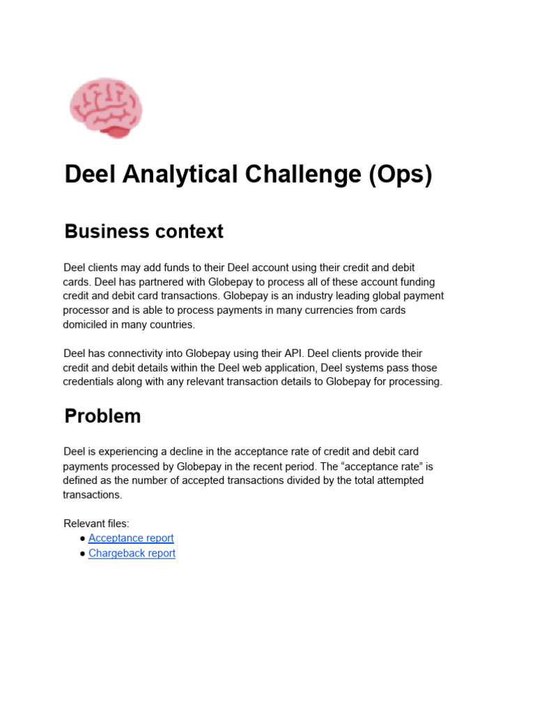 Deel Analytical Challenge-Assessment EXT | PDF