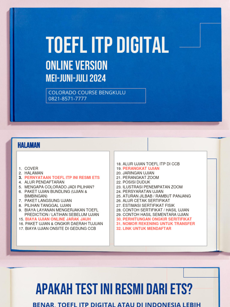 Ujian TOEFL ITP Digital Colorado 2024 | PDF