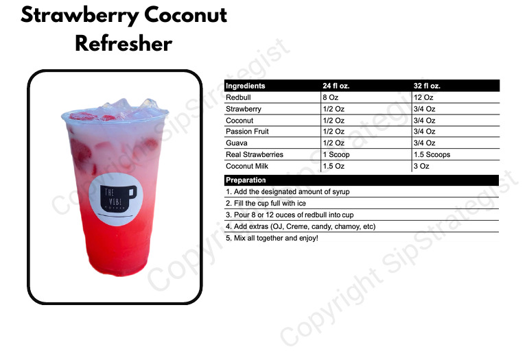 Strawberry Coco Refresher Recipe Card 1 | PDF
