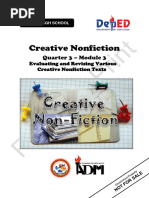 Creative Non-Fiction Module 1 | PDF | Creative Nonfiction | Writers