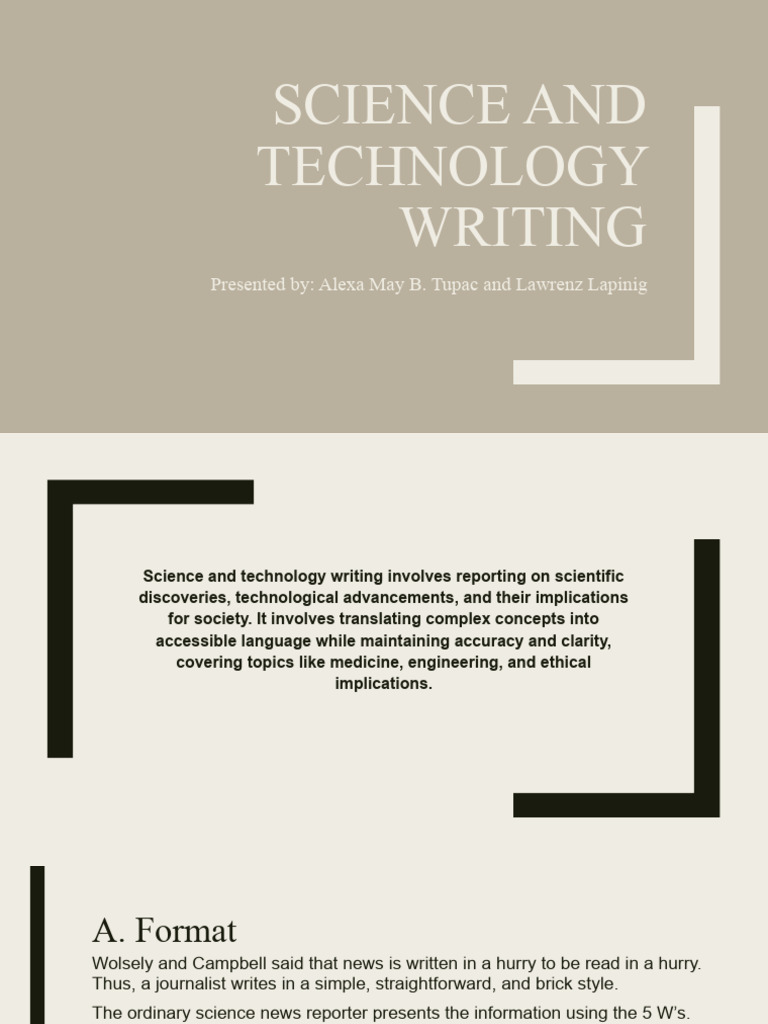 Science and Technology Writing Guide | PDF | Science | Concept