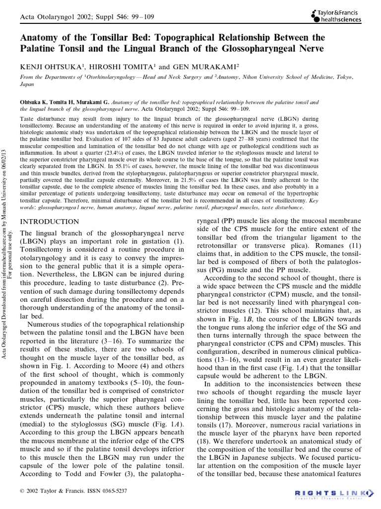 Ohtsuka 2002 | PDF | Tongue | Anatomy