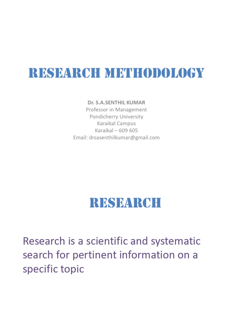 Research Methodology Guide | PDF | Sampling (Statistics) | Regression Analysis