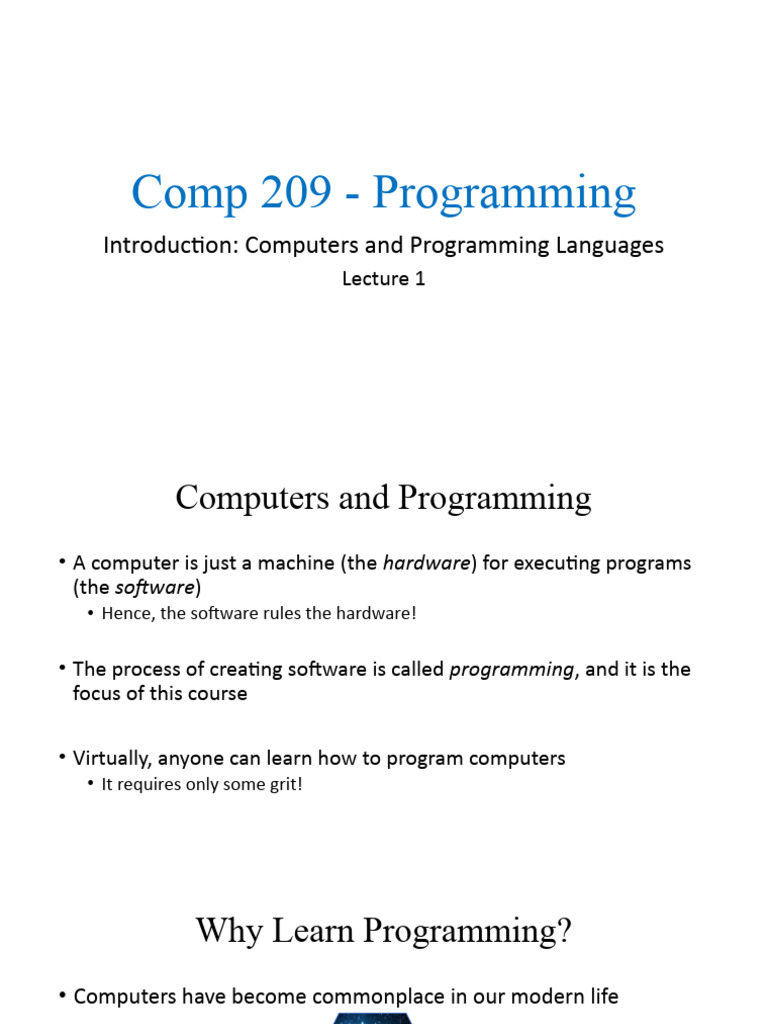Lecture 1 Introduction Sep02 2018 Pdf Computer Data Storage Programming Language 8850