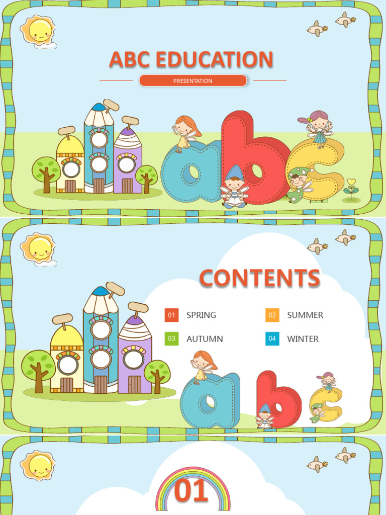 ABC Education Powerpoint Template | PDF