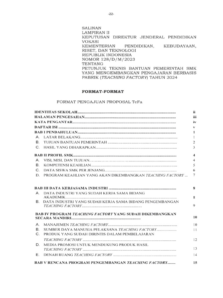 Susunan Proposal Tefa | PDF