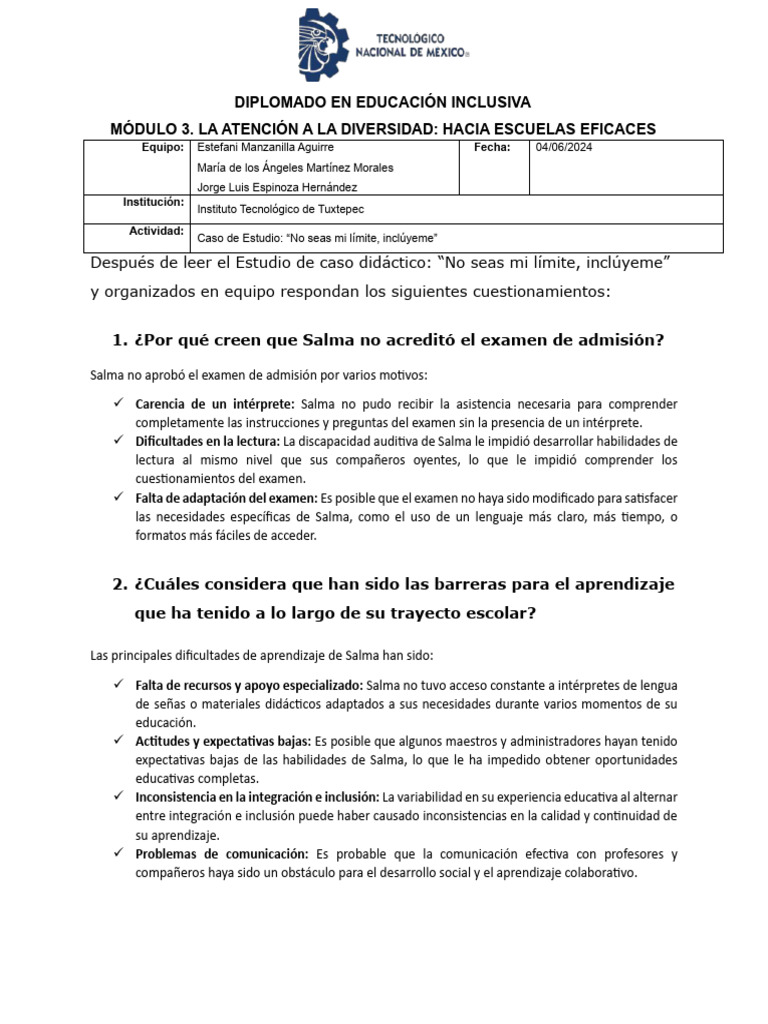 Martínez Morales María de Los Ángeles M3 Act02 | PDF | Enseñando | Evaluación