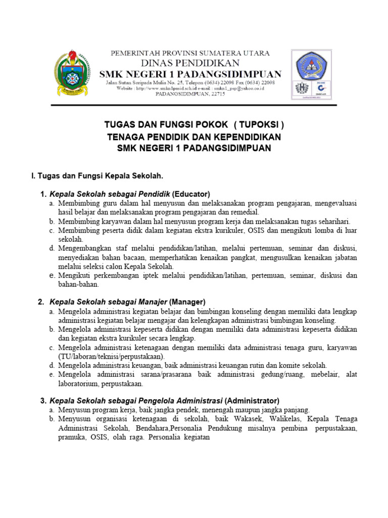 TUPOKSI TENAGA PENDIDIK DAN KEPENDIDIKAN Final | PDF | Karier ...