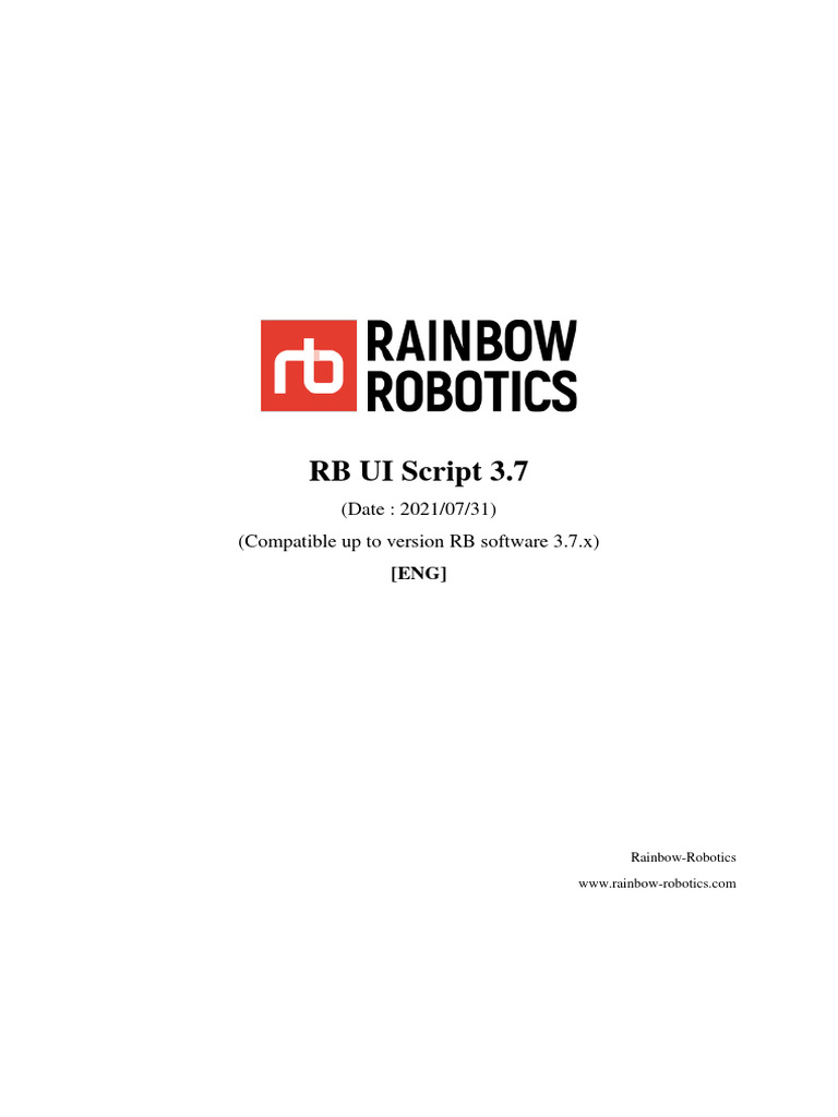 Rainbow Robotics - UI Script Manual | PDF | Trigonometric Functions | Elementary Mathematics