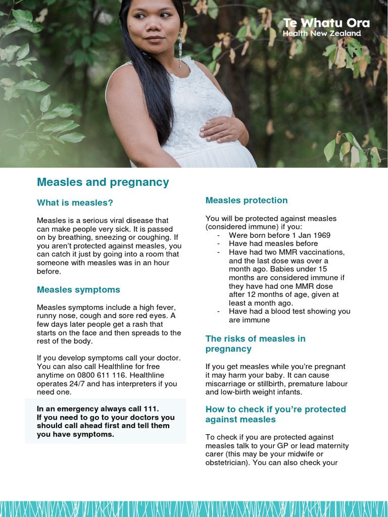 Measles Risks and Vaccination in Pregnancy | PDF | Measles | Childbirth