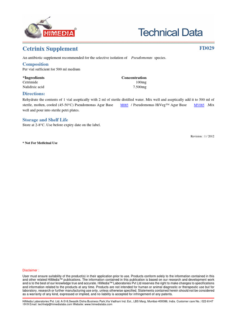 TDS - FD029 - Cetrinix Supplement | PDF | Self-Improvement