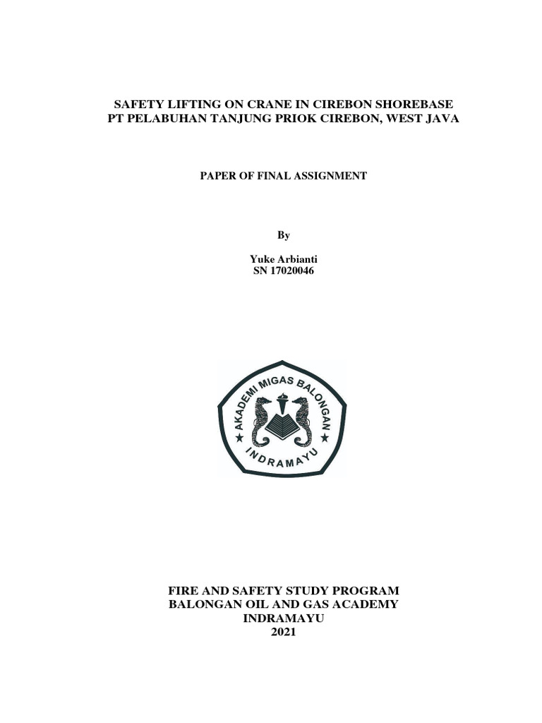 Yuke Arbianti - Paper Inggris | PDF | Crane (Machine) | Occupational ...