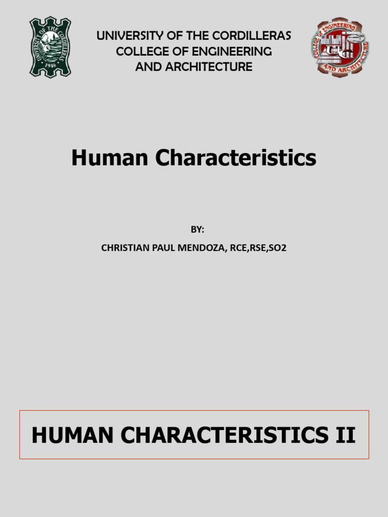 Human+Characteristics | PDF | Visual Perception | Visual Acuity