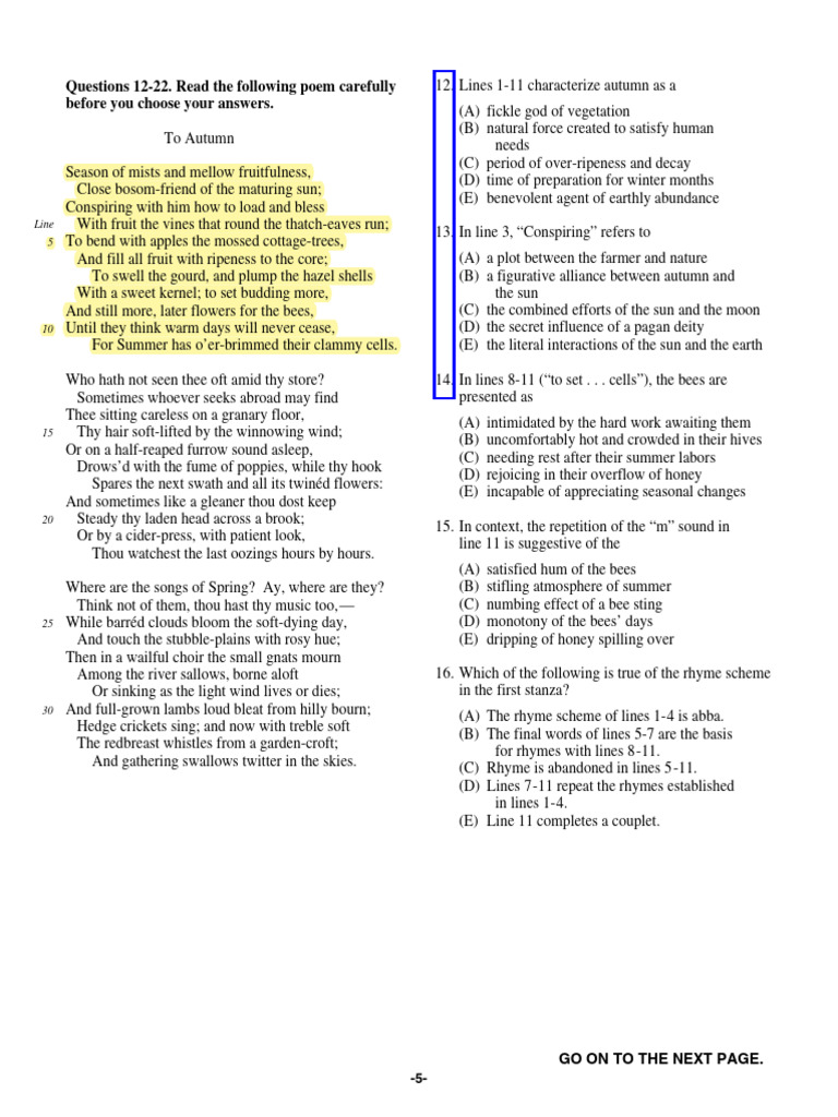 AP-Lit-Practice-Exam, MOD | PDF