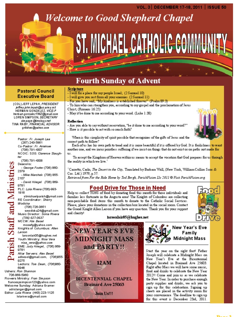 Fourth Sunday of Advent Reflection | PDF | Mass (Liturgy) | Blessing